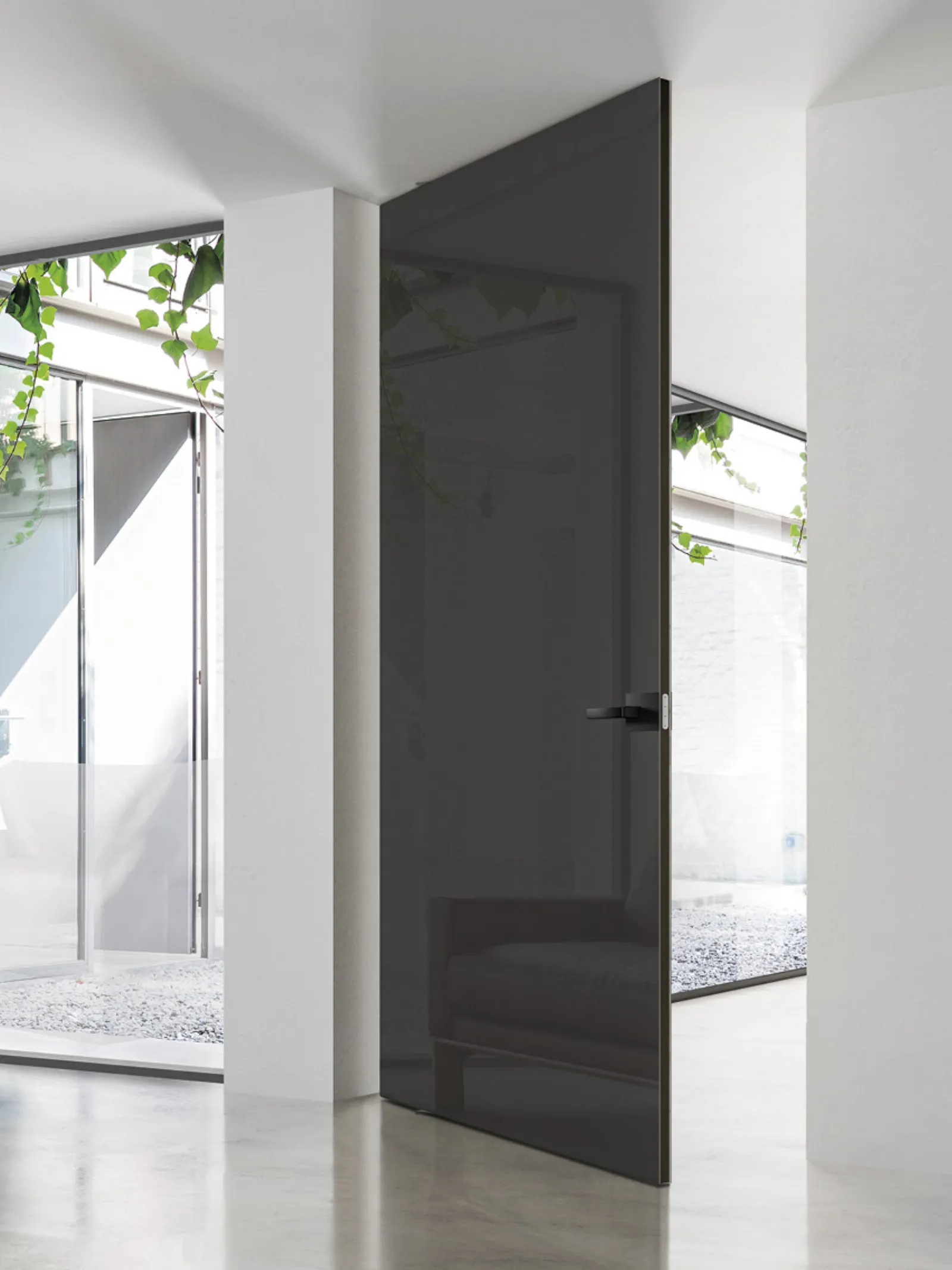 Porta a bilico in vetro Just